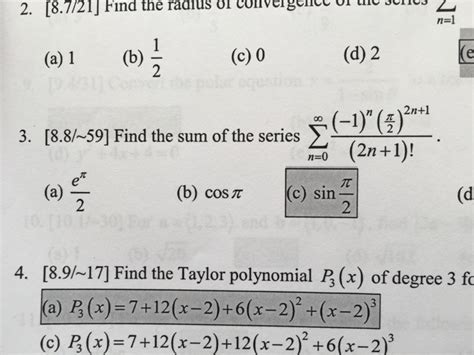 solved find the sum of the series sigma n 0 infinity