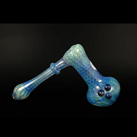 Prism Glass Hammer Wrap And Rake Bubbler Blue Bern Gallery