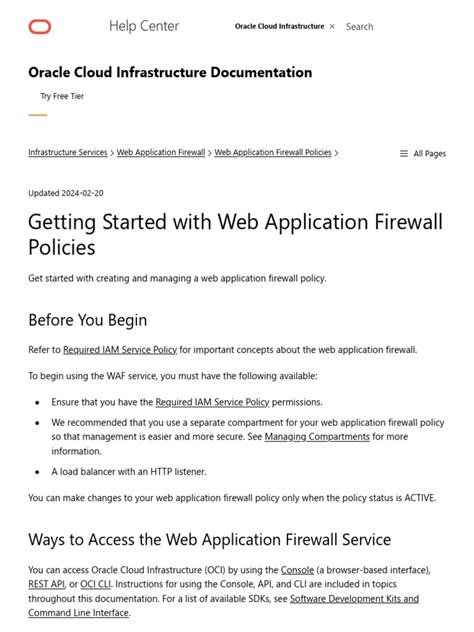 Getting Started With Web Application Firewall Policies Pdf I Pv6