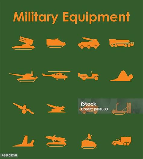 세트마다 군사 장비 간단한 아이콘 기업 재무와 산업에 대한 스톡 벡터 아트 및 기타 이미지 기업 재무와 산업 기하 도형 대공 무기 Istock