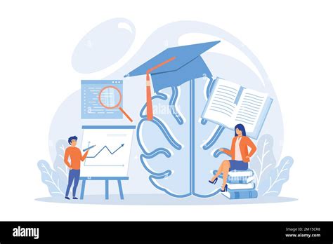 brain with magnigier and academic cap and user learning learning style