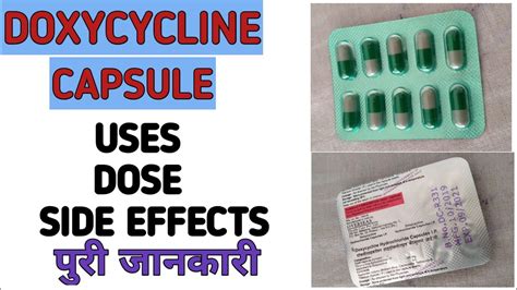 Doxycycline Capsule 100mg Uses Dose Side Effects Doxt Sl
