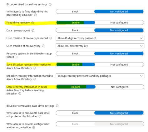 intune bitlocker recovery key rotation non compatible tpm steven s