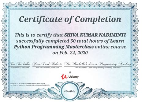 Udemy Certification Course Details