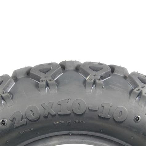 Massfx Sl 20x10 10 Frontrear Golf Cart Tire Quake Black Wheel 10x7 4
