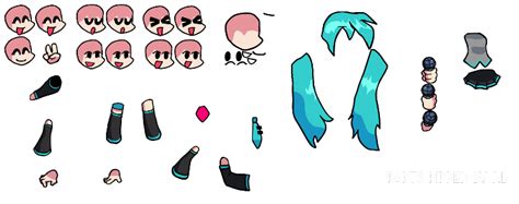 Hatsune Miku Fnf Body Parts By Sonicjrthecoolest On Deviantart