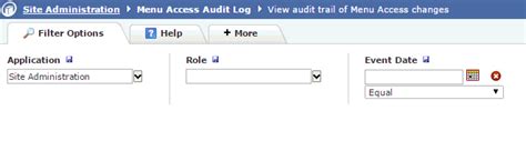Menu Access Audit Log