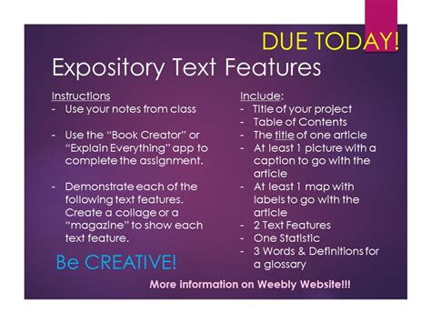 10715 Expository Examples Ms Smith 7th Grade Reading