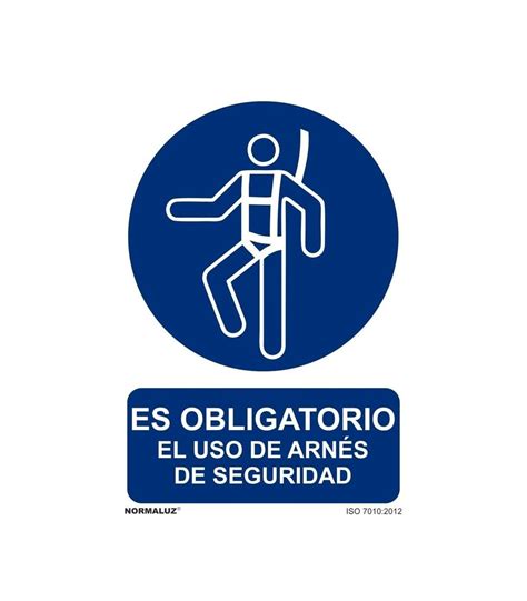 Señal Para Uso Obligatorio De Arnés De Seguridad Sekureco Skrc Comprar