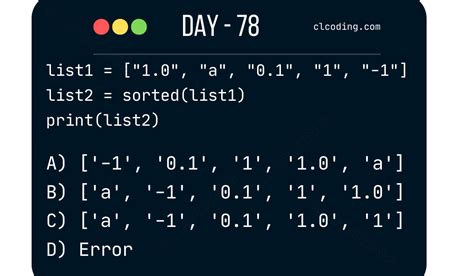 Python Coding Challenge Day 78 What Is The Output Of The Following