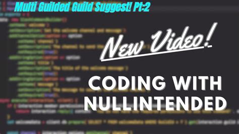 Discord Bot V14 Sql Multiguild Suggestions Pt2 Youtube