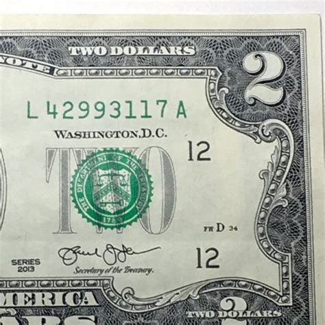 Rare Paper Currency 2 Dollar Banknotes 2017 Two Dollar Bills Etsy Canada