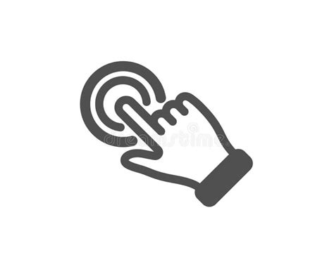 Touchscreen Gesture Icon Click Hand Sign Push Action Vector Stock