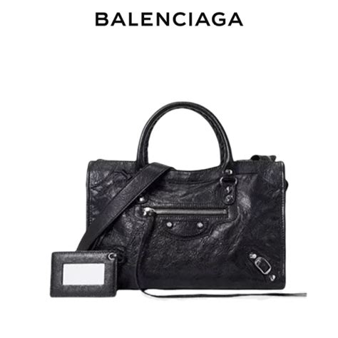 【原版皮3色】balenciaga巴黎世家classic City女士銀扣羊皮手提斜背機車包 巴黎世家balenciaga 台灣專櫃