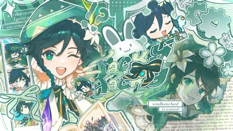 Venti Genshin Banner Iphone Wallpaper Kawaii Cute Drawings