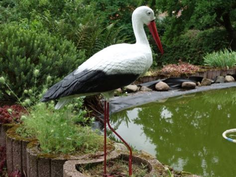 Deko Storchfigur Zur Geburt Storch Figur Gross 84 Cm Hoch