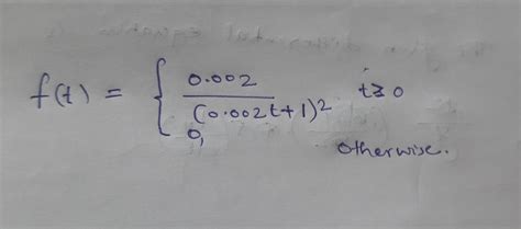 Solved Given The Following Pdf For The Random Variable T