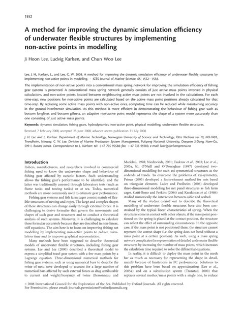 PDF A Method For Improving The Dynamic Simulation Efficiency Of Underwater Flexible Structures