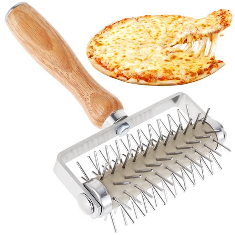 Jokapy Pizza Dough Docker Pastry Roller With Spikes Pizza Docking