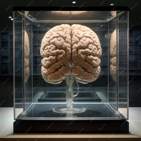 Premium Ai Image Picture Of Human Brain In Glass In The Exhibition