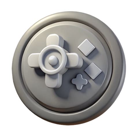 Beautiful Traditional Game Settings Button Grey Color Isolated Premium