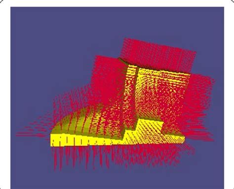 Outer Normal Vectors Red Lines On The Mesh Download Scientific Diagram