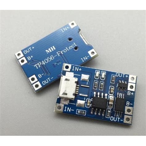 Micro Usb 5v 1a 18650 Li Ion Battery Charger Module With Protection