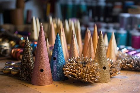 Premium Photo Firework Shells Being Assembled On A Table