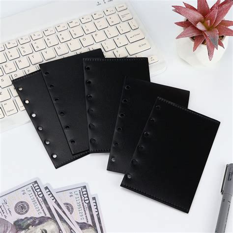 10 Sheets Binder Pockets 6 Hole Plastic Binder Folder Loose Leaf Bags