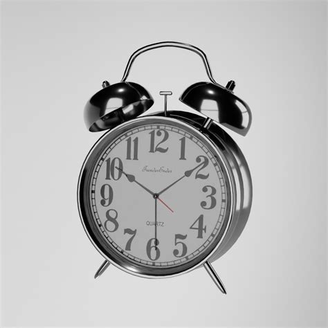 3d Vintage Alarm Clock Model Turbosquid 1989035