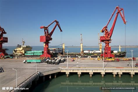 港口码头起重机壮观景象摄影图交通工具现代科技摄影图库昵图网