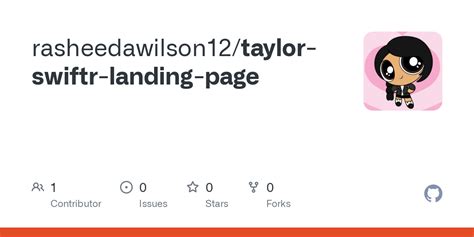 github rasheedawilson12 taylor swiftr landing page