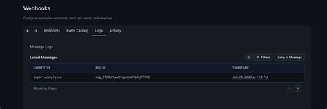 Webhooks Tableflow