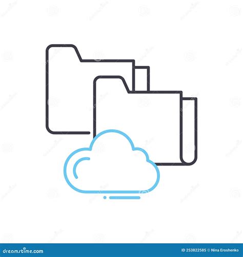 Web Data Storage Line Icon Outline Symbol Vector Illustration