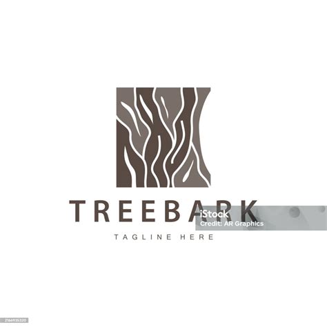 Wood Design Structure Layers Forest Tree Bark Vector Template Stock