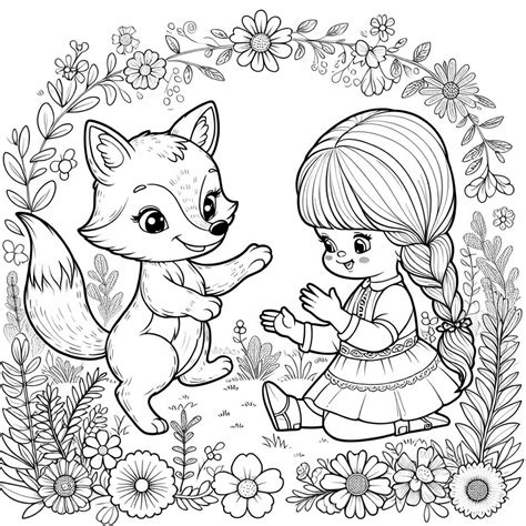 Cute Fox Girl Coloring Pages [2025]