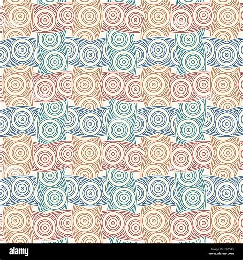 Editable Vector Illustration Of A Colorful Weave Pattern Not Seamless