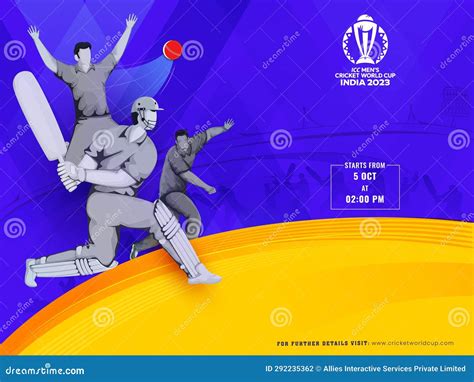 Icc Men S Cricket World Cup India 2023 Poster Design With Illustration