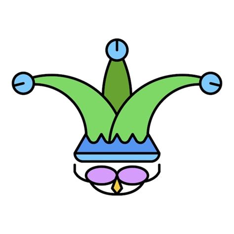 Premium Vector Fools Hat Icon Outline Fools Hat Vector Icon Color