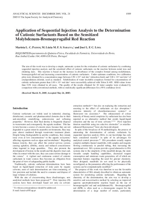 Pdf Application Of Sequential Injection Analysis To Anodic Stripping Voltammetry