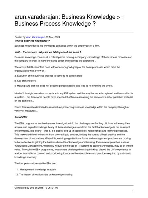 Business Knowledge Business Process Knowledge Docshare Tips