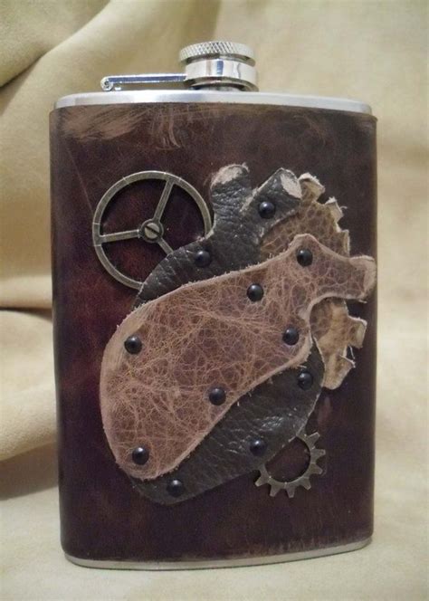 Steampunk Heart Flask V20