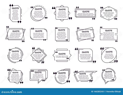 Quote Box Frame Big Set Texting Quote Boxes Blank Template Quote