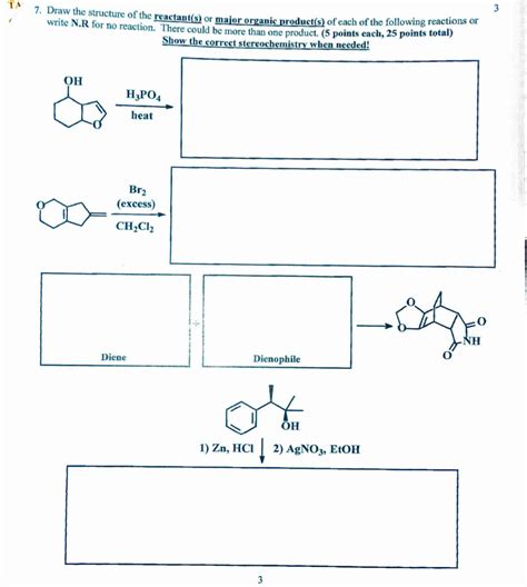 solved draw the structure of the reactant s or major
