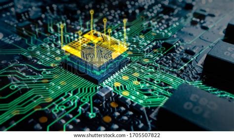 Inside Computer Processor Showing Circuitry Photos And Images Pictures Shutterstock