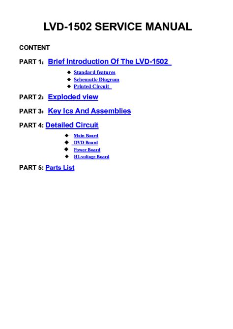 ELENBERG LVD-1502 Service Manual download, schematics, eeprom, repair ...