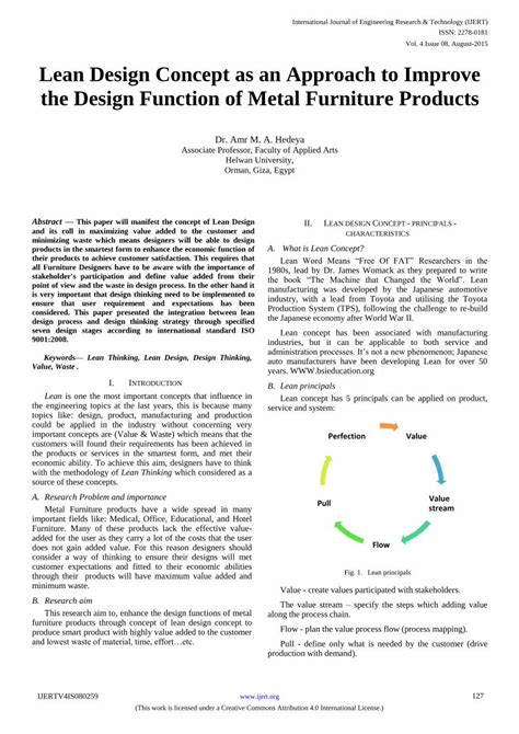 Pdf Lean Design Concept As An Approach To Improve The Design