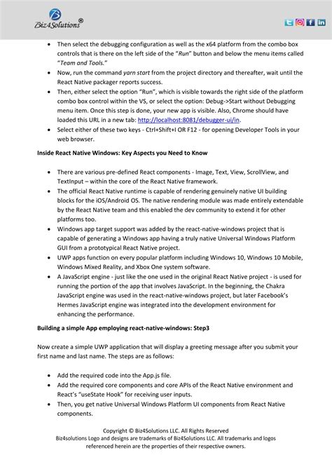 Ppt Developing A Desktop App Using React Native For Windows Step By Step Guidance Powerpoint