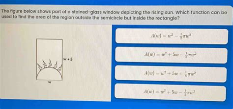 Solved The Figure Below Shows Part Of A Stained Glass Window Depicting The Rising Sun Which