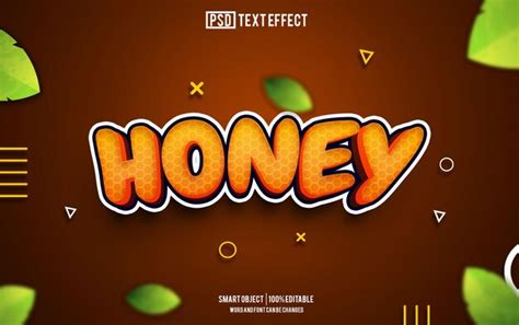 Premium Psd Honey Text Effect Font Editable Typography 3d Text